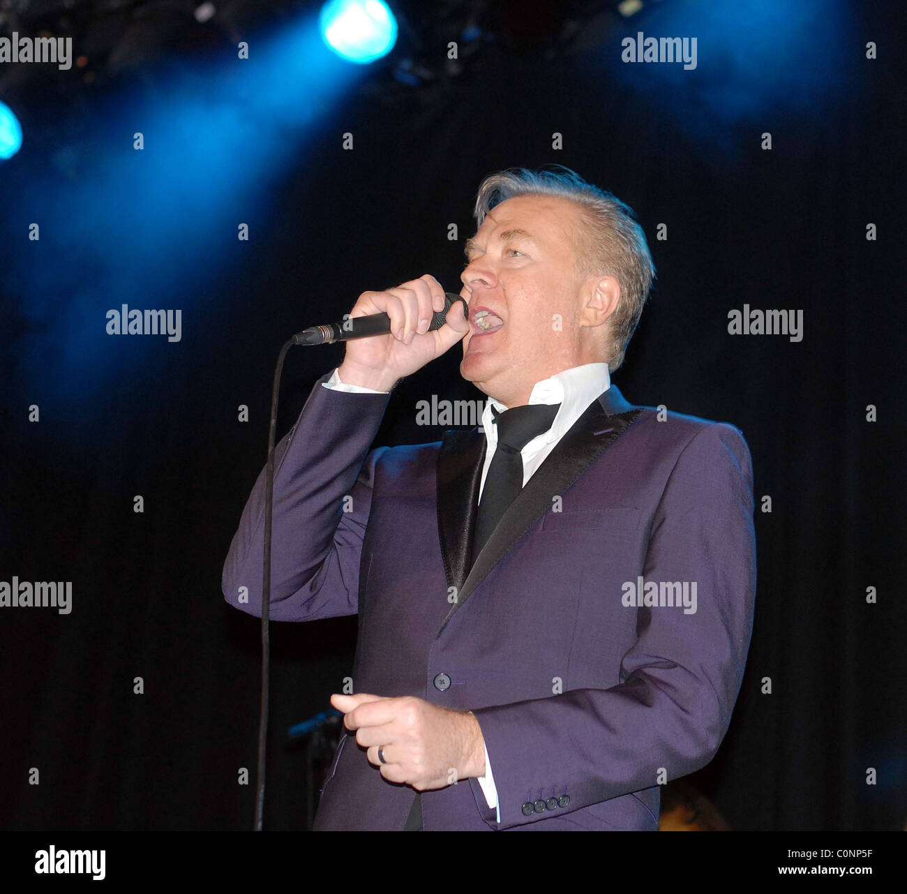 Martin Fry of ABC performing live during the UK Steel city tour at the ...