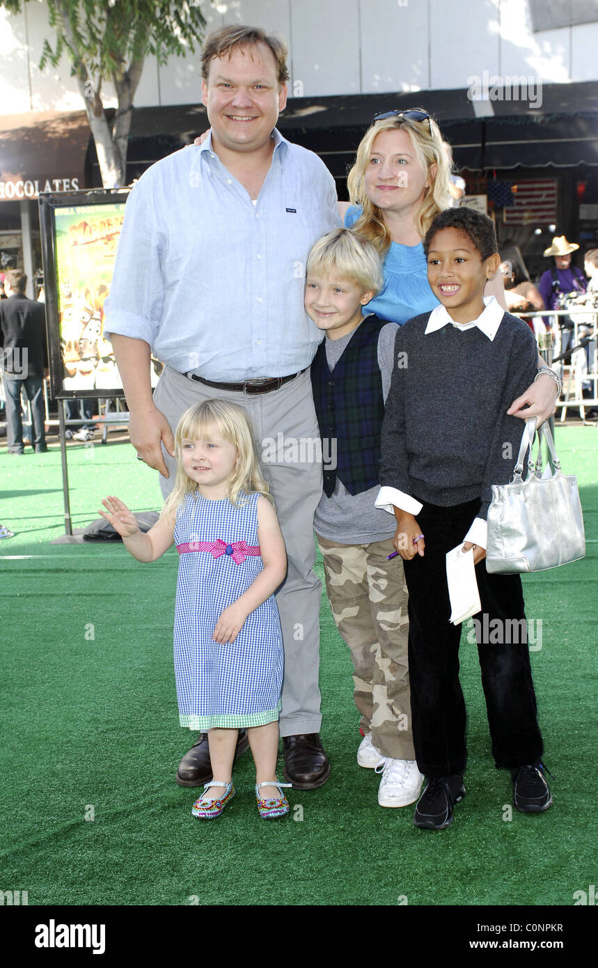 Andy Richter and family At the Madegascar: Escape 2 Africa" Premiere at ...