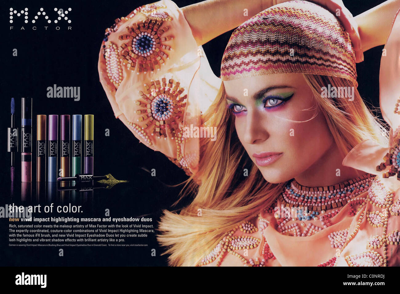 Carmen Electra in an advertisement for Max Factor Stock Photo - Alamy