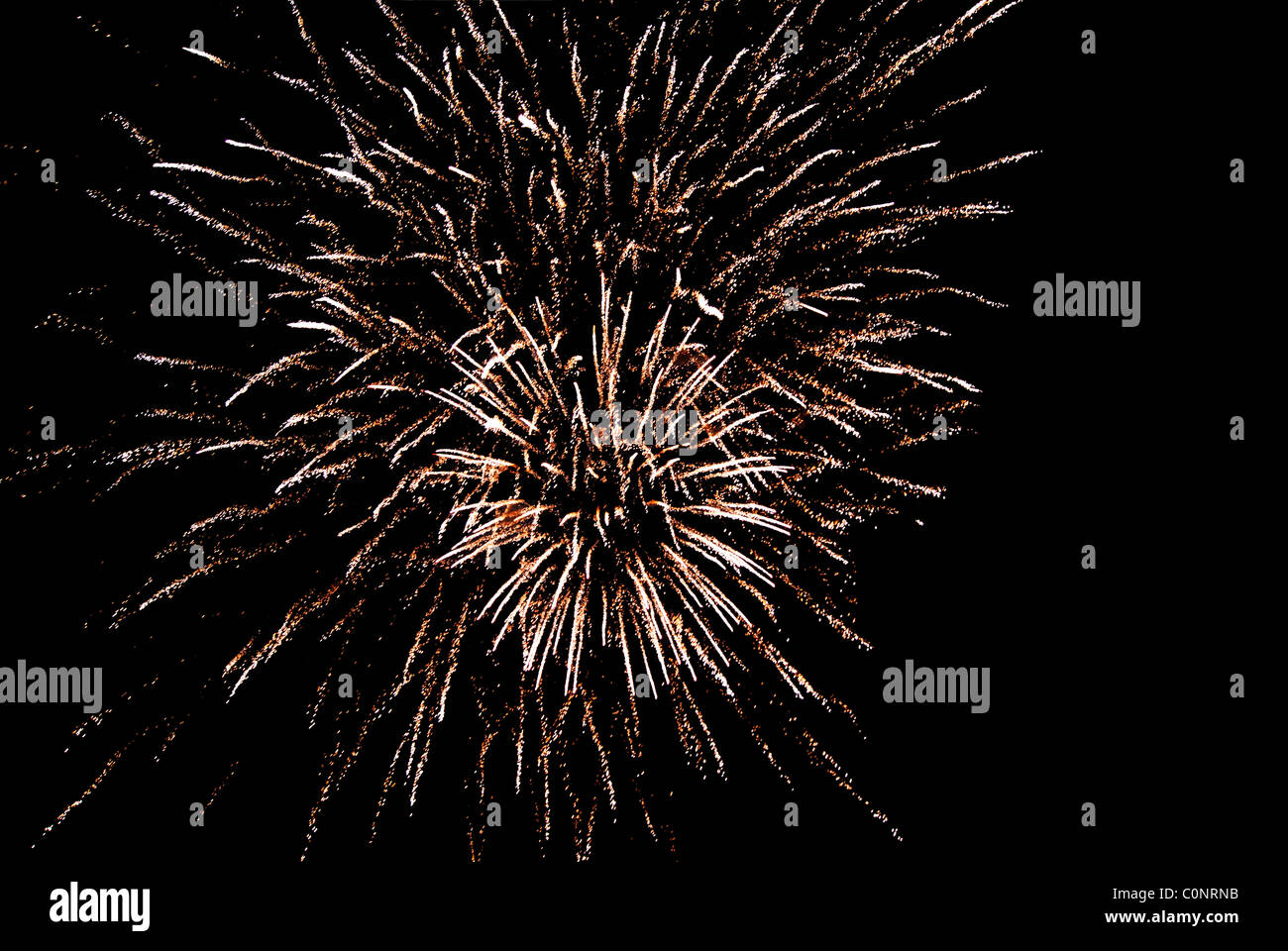 Colorful bright fireworks on the black background Stock Photo - Alamy