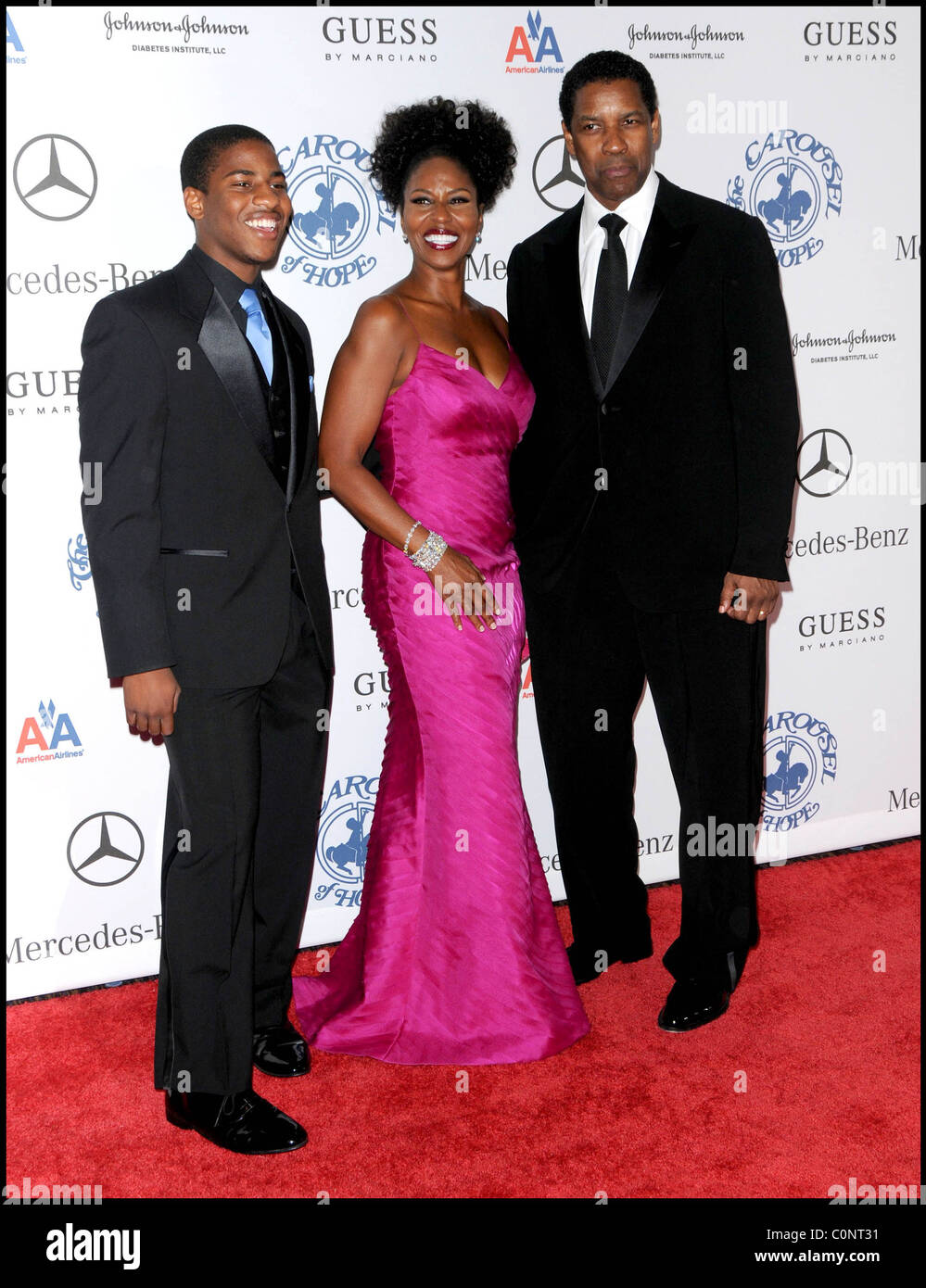 Denzel Washington with his wife, Pauletta Washington and son Malcom ...