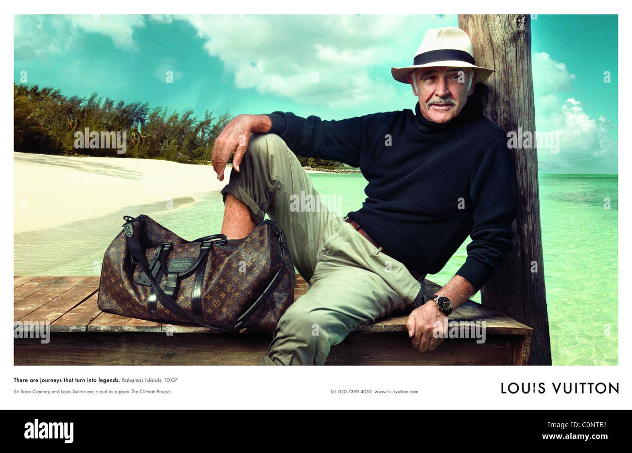 Sean Connery appearing in an advert for Louis Vuitton October 2008 ...