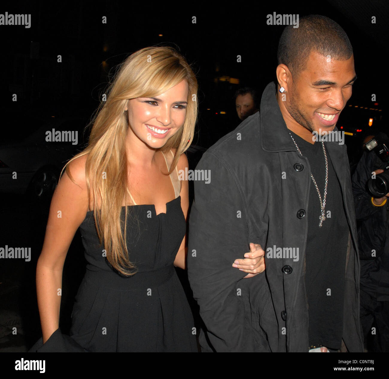 Nadine Coyle and Jason Bell arriving at the Sanderson Hotel. London ...