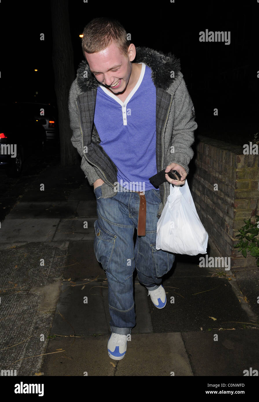 Scott Bruton arrives back at The X Factor secret hideaway, having been ...