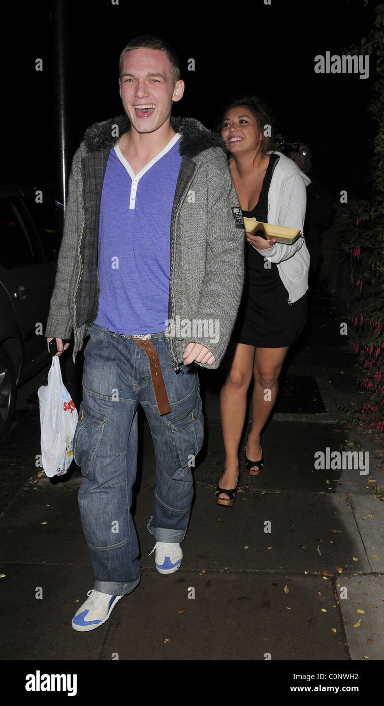 Scott Bruton and Phoebe Jay Lau from Girlband arrive back at The X ...