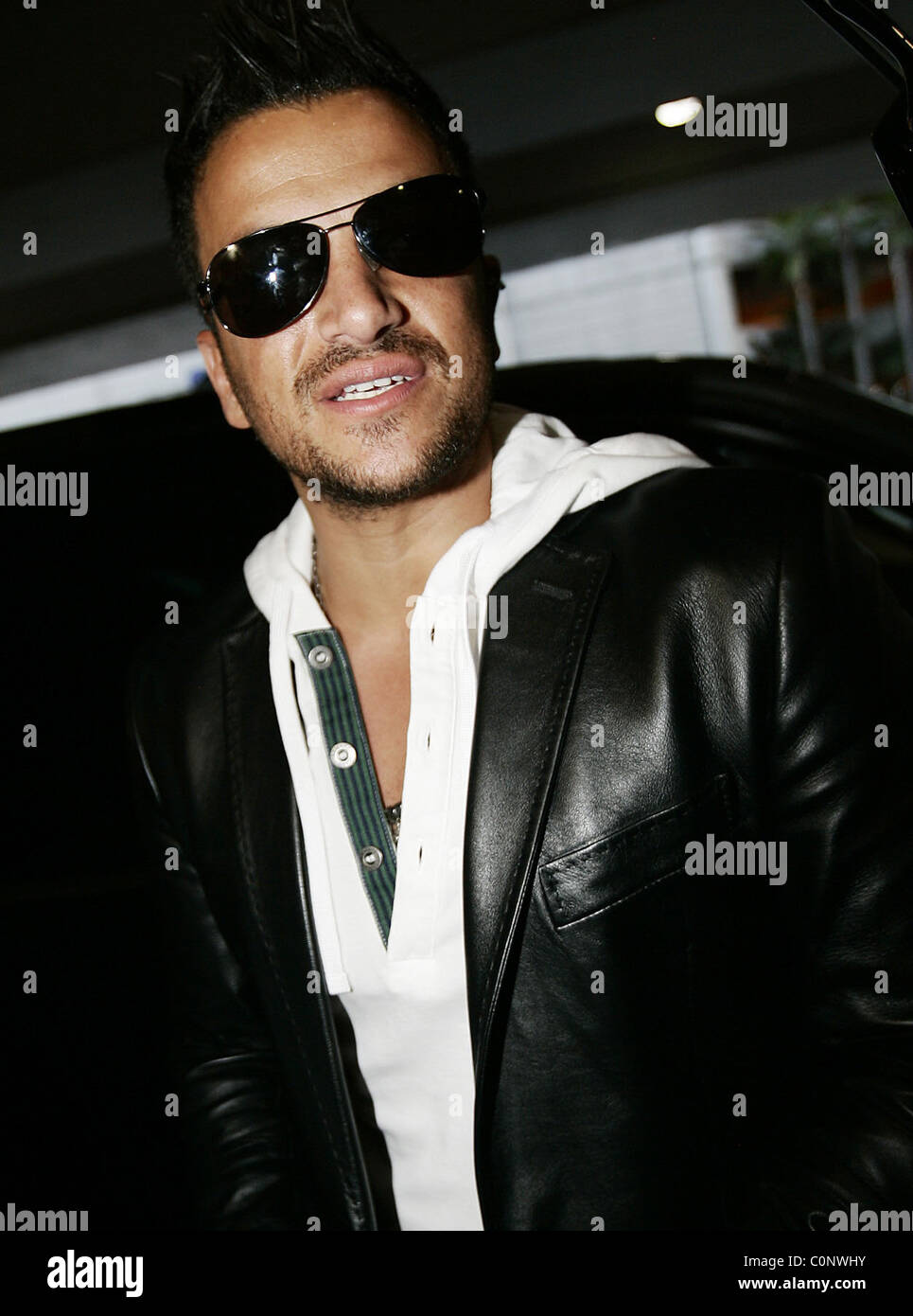 Peter Andre arriving at LAX via a Virgin Atlantic flight from London ...