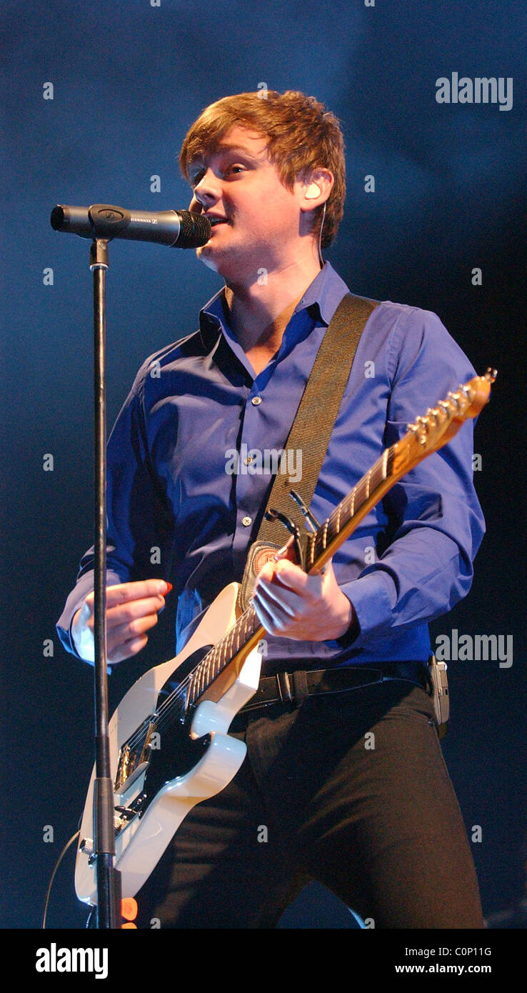 Tom Chaplin of Keane performing live in concert at the Ahoy Stadium ...