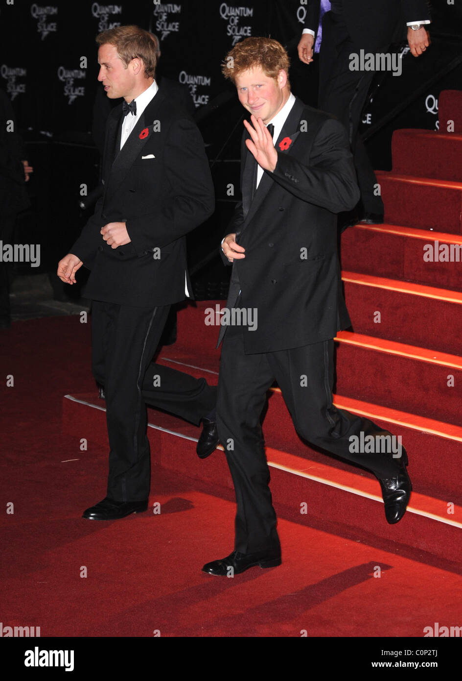 Prince William and Prince Harry The World premiere of the new James ...