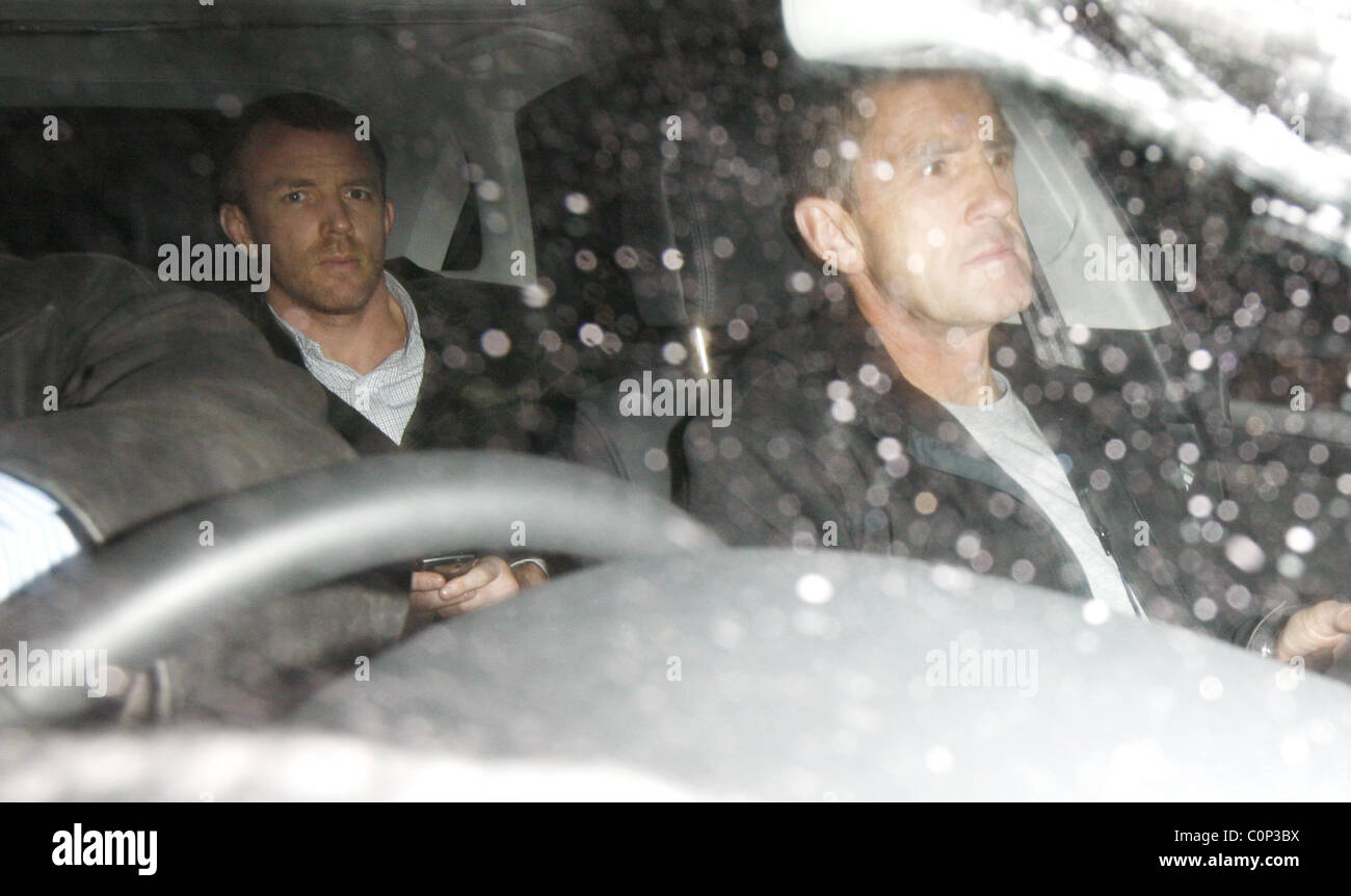 Guy Ritchie arrives home after filming on the set of his latest movie ...