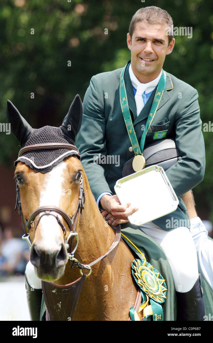 Alvaro Alfonso de Miranda Neto receives the gold medal in the ...