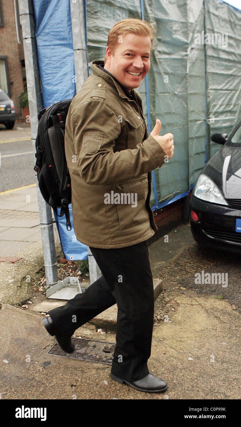 Daniel Evans arriving at rehearsals for the X Factor live show London ...