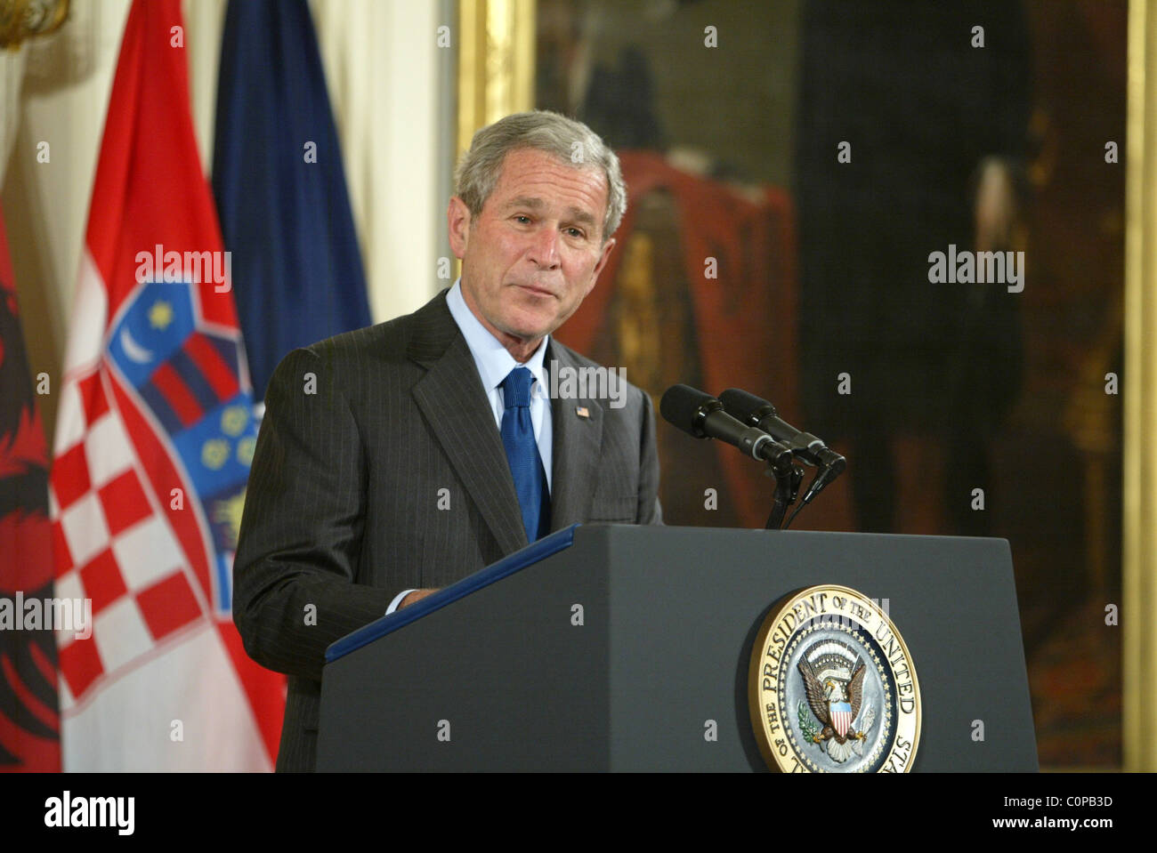 President George W Bush Signing ceremony for NATO Accession Protocols ...