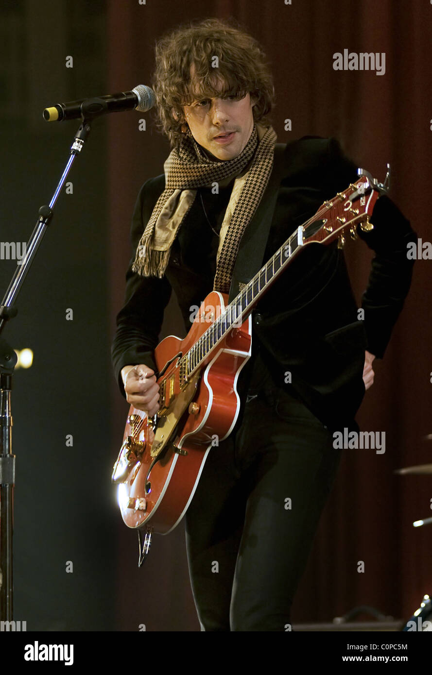Johnny Borrell of Razorlight performing for the BBC Electric Proms at ...