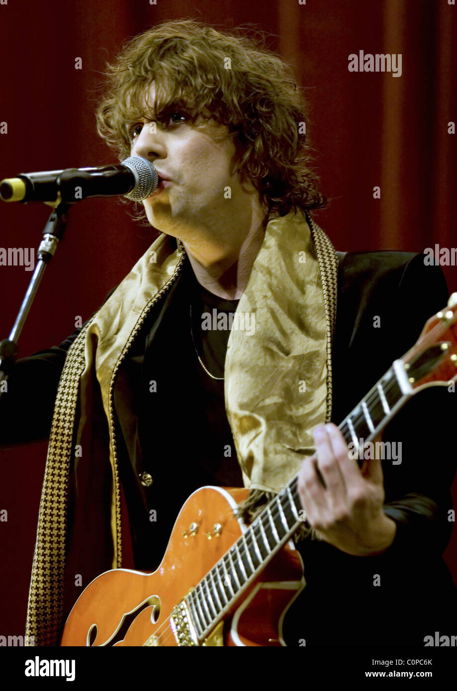 Johnny Borrell of Razorlight performing for the BBC Electric Proms at ...