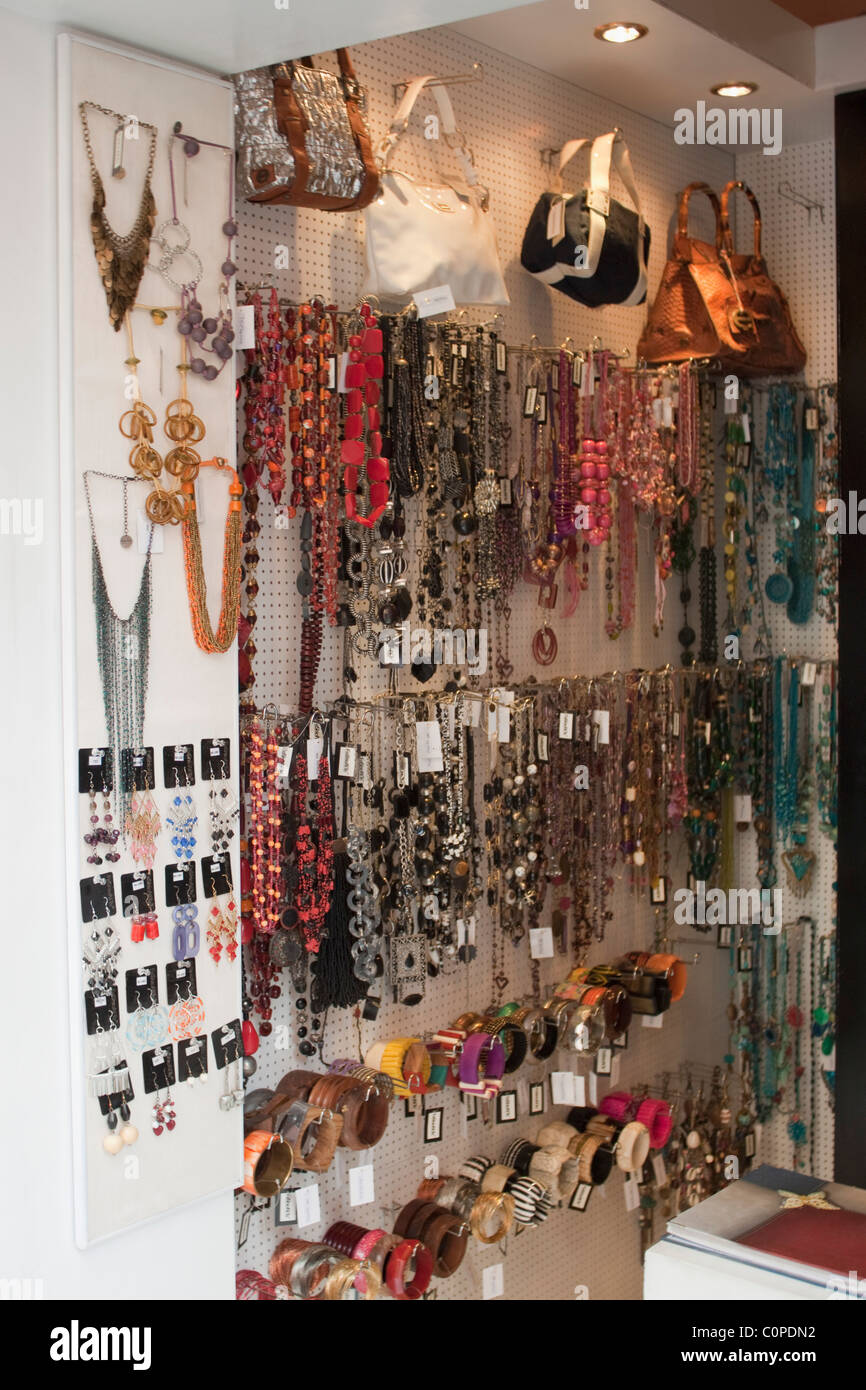 Stall of novelty jewelry in a street market, New Delhi, India Stock ...