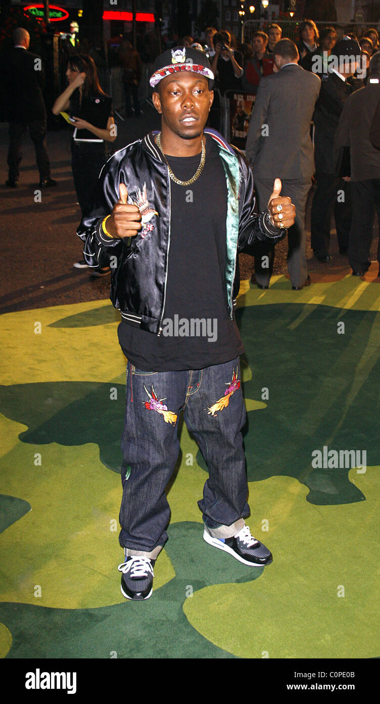 Dizzee Rascal The UK premiere of 'Tropic Thunder' held at the Odeon ...