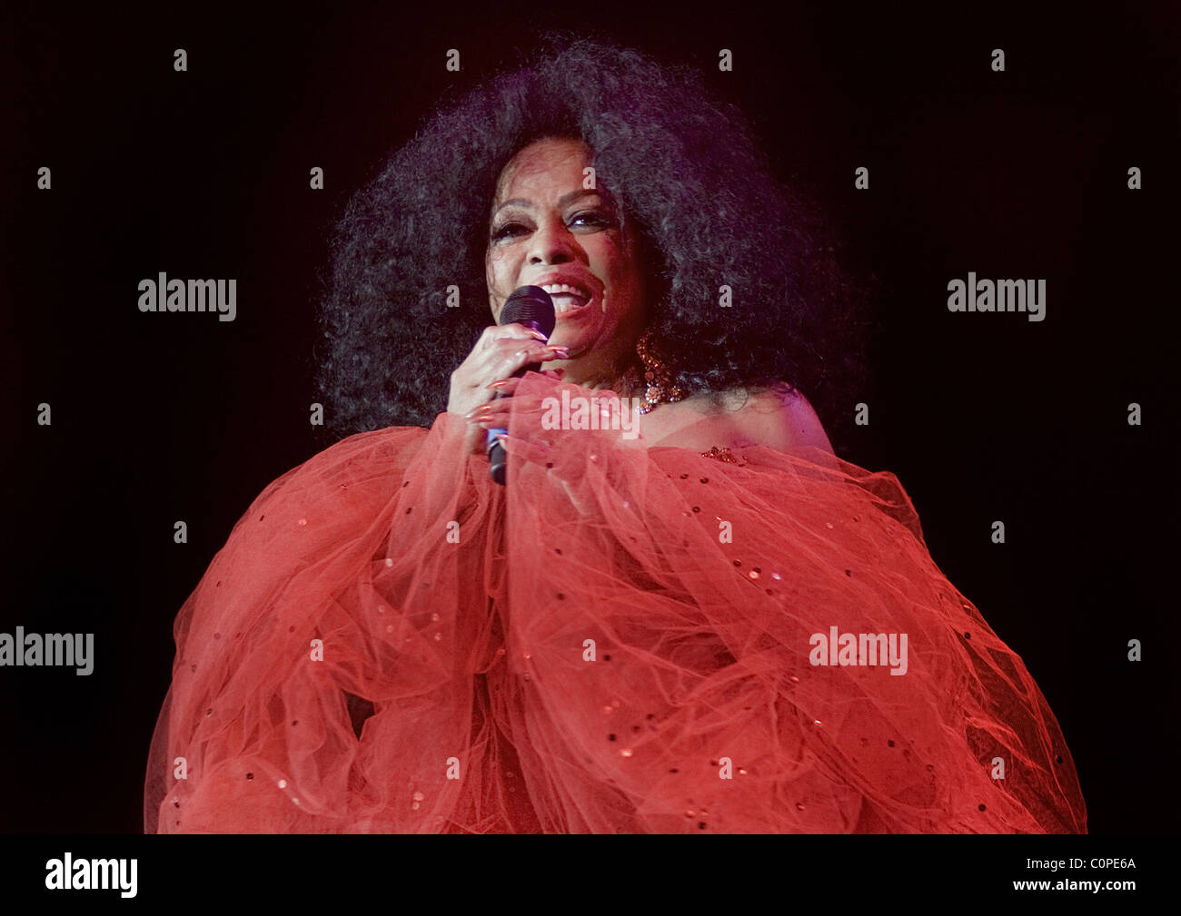 Diana Ross performing at Liverpool Echo Arena as part of Summer Pops ...