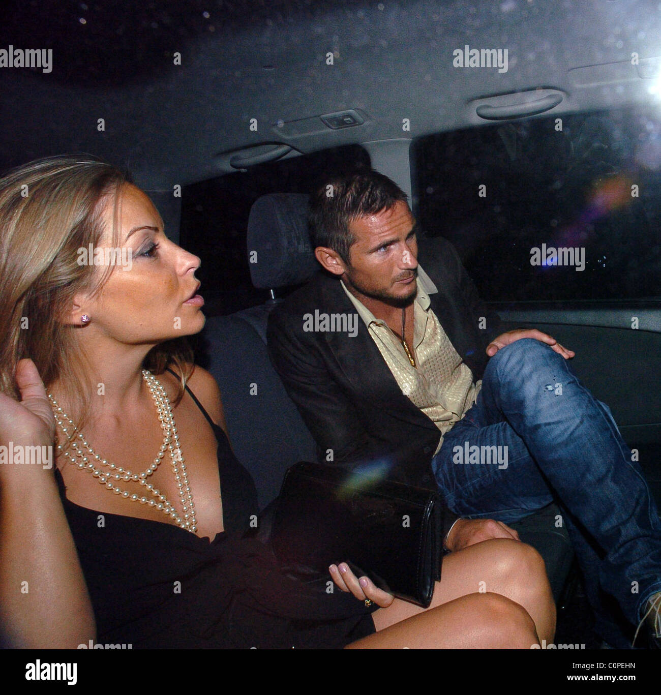 Frank Lampard and fiance Elen Rives leaving Nobu restaurant in Mayfair ...