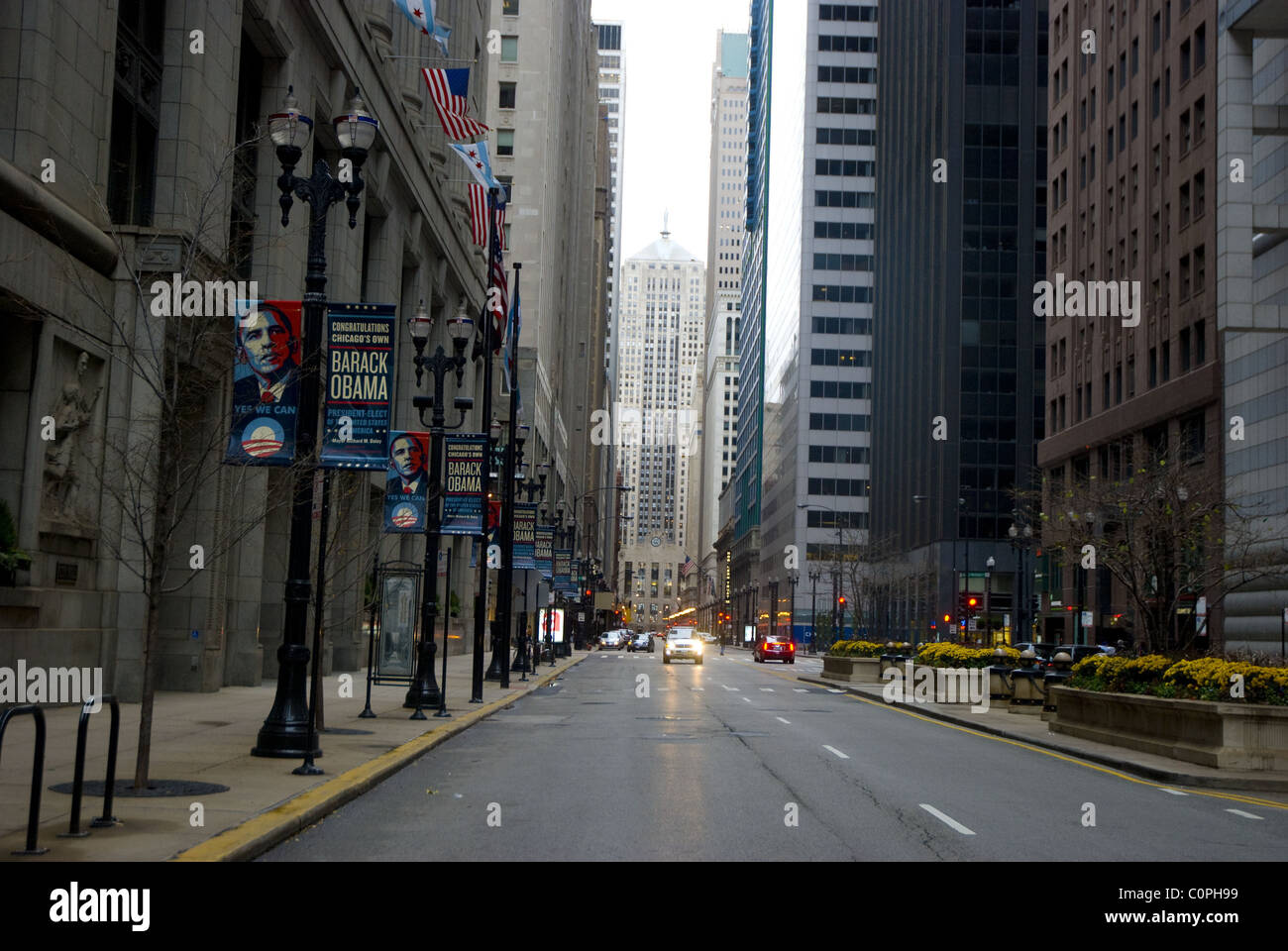 The city of Chicago celebrates President-elect Barack Obama by placing ...