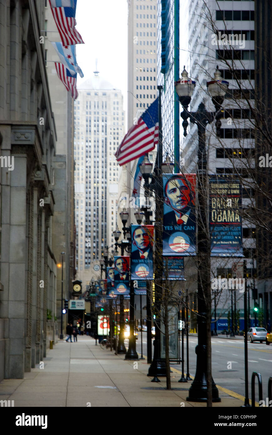 The city of Chicago celebrates President-elect Barack Obama by placing ...