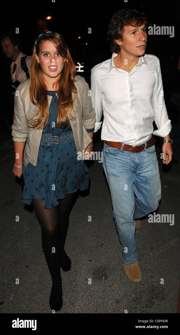 Princess Beatrice and Dave Clark at Day-Glo Midnight Roller Disco held ...