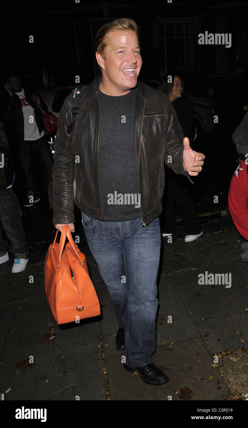 Daniel evans arives back at the x factor secret hideaway hi-res stock ...