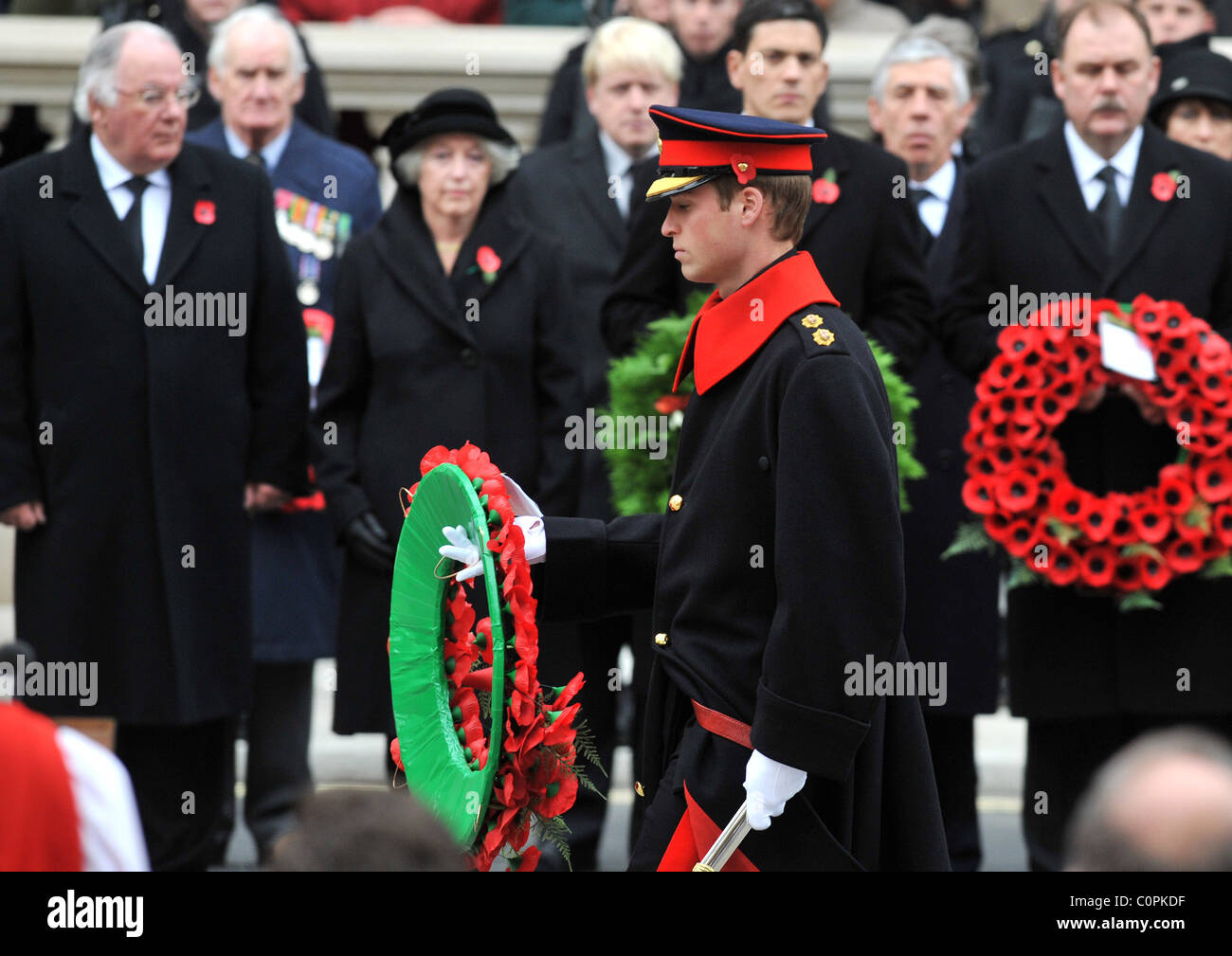 Prince William Remembrance Sunday memorial service held at the Cenotaph ...