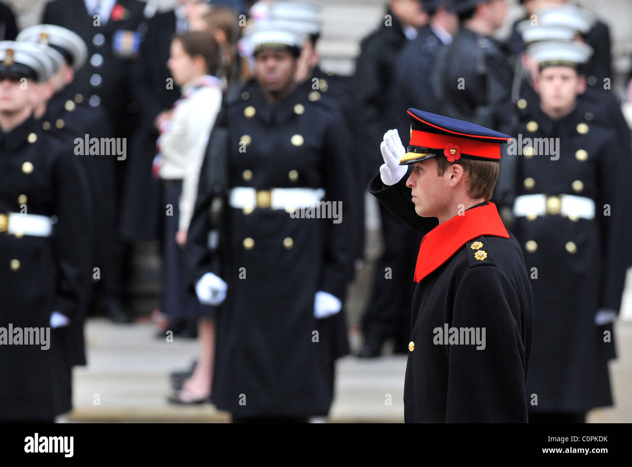 Prince William Remembrance Sunday memorial service held at the Cenotaph ...