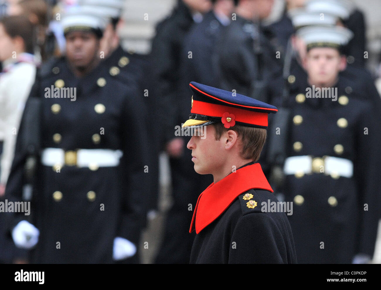 Prince William Remembrance Sunday memorial service held at the Cenotaph ...