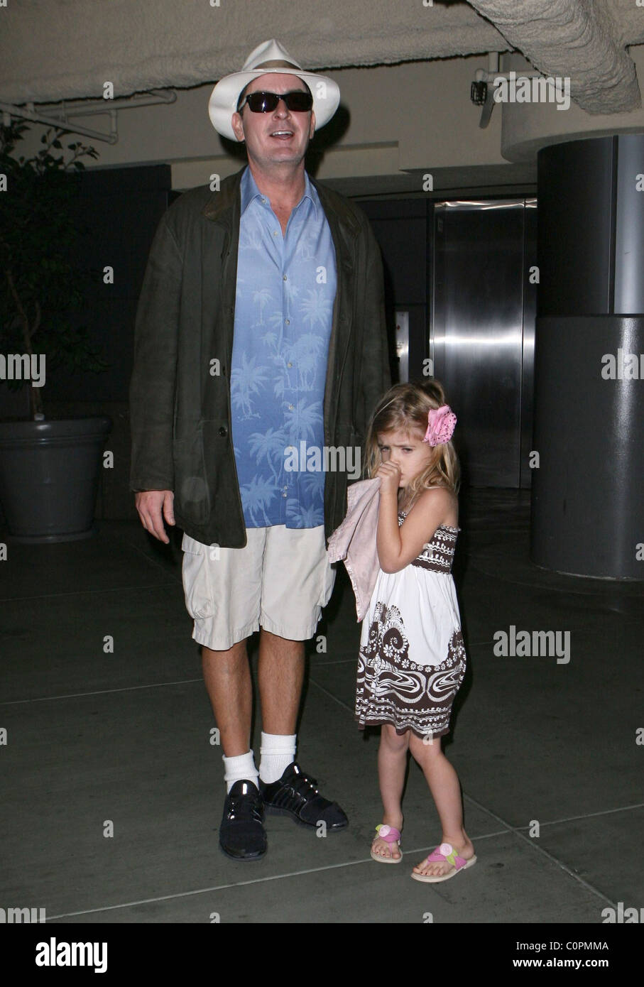 Charlie Sheen taking his daughter Sam to the cinema at Sherman Oaks ...