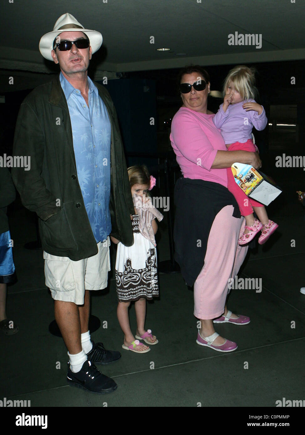 Charlie Sheen taking his daughters Sam and Lola to the cinema at ...