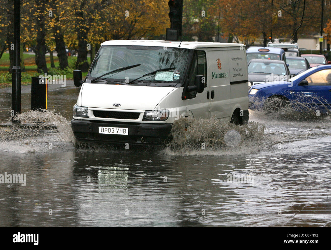 Heavy rain leads to flooding on the roads of north London London ...