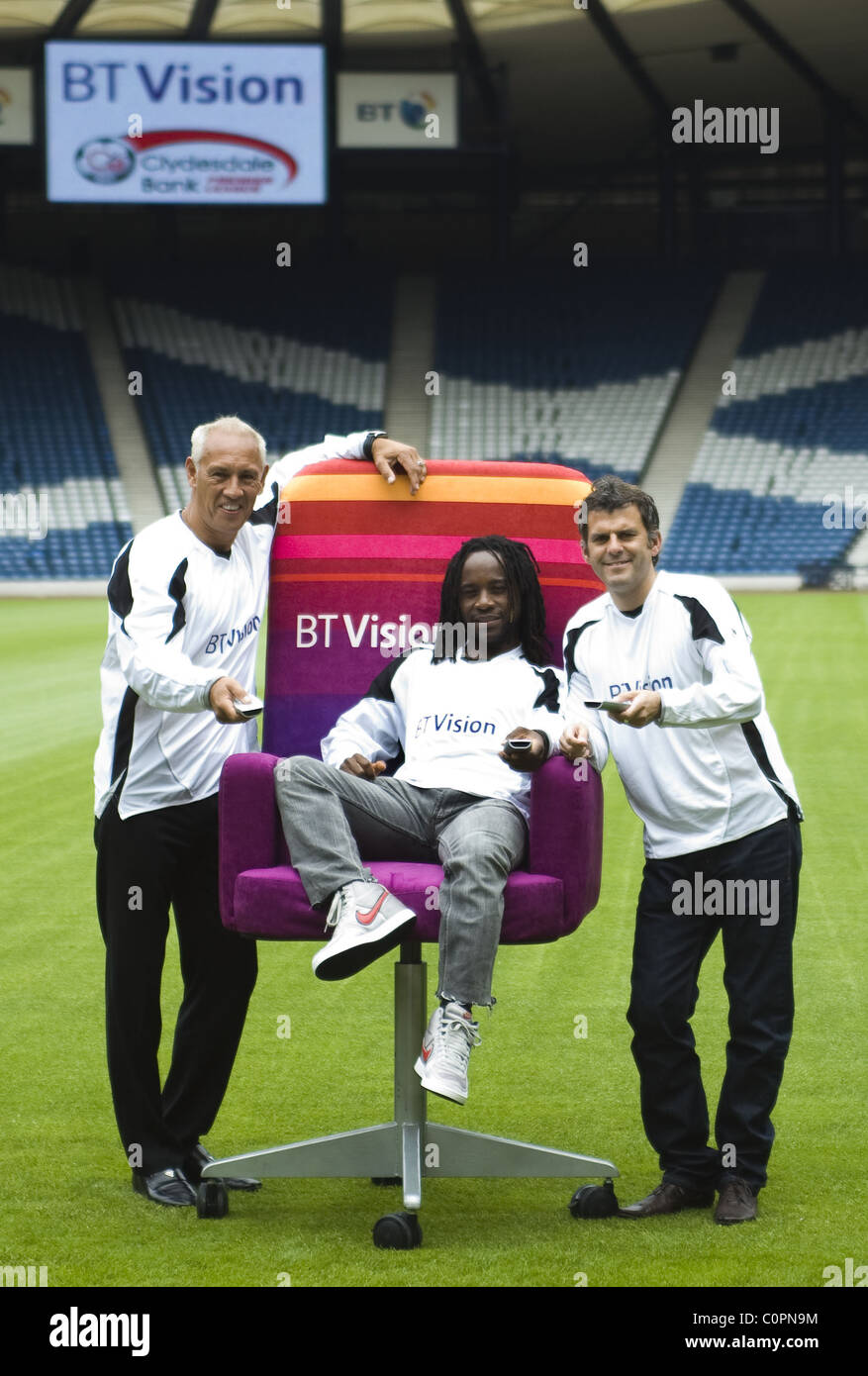 Mark Hateley, Jose Quitongo and Darren Jackson Photocall to launch the ...