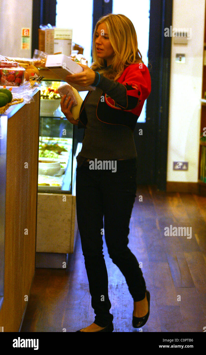 Sienna Miller shops at a delicatessen after visiting a doctor's surgery ...