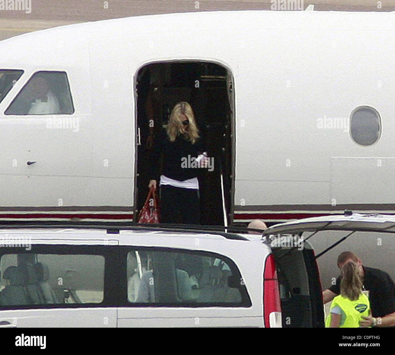 Madonna arriving in Valencia on her private jet Valencia, Spain - 19.09 ...