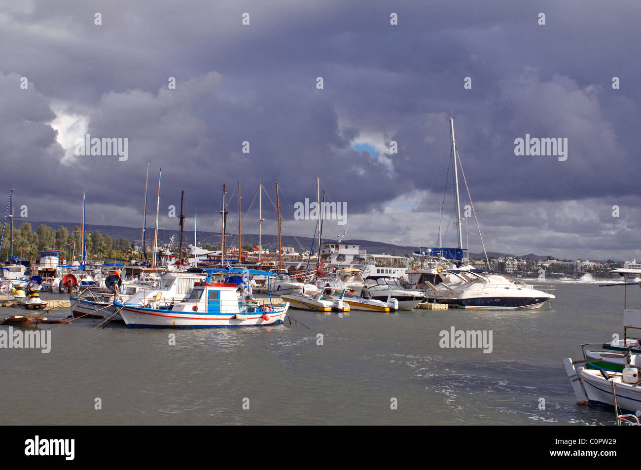 The port and harbour at Paphos Southern Cyprus Stock Photo - Alamy