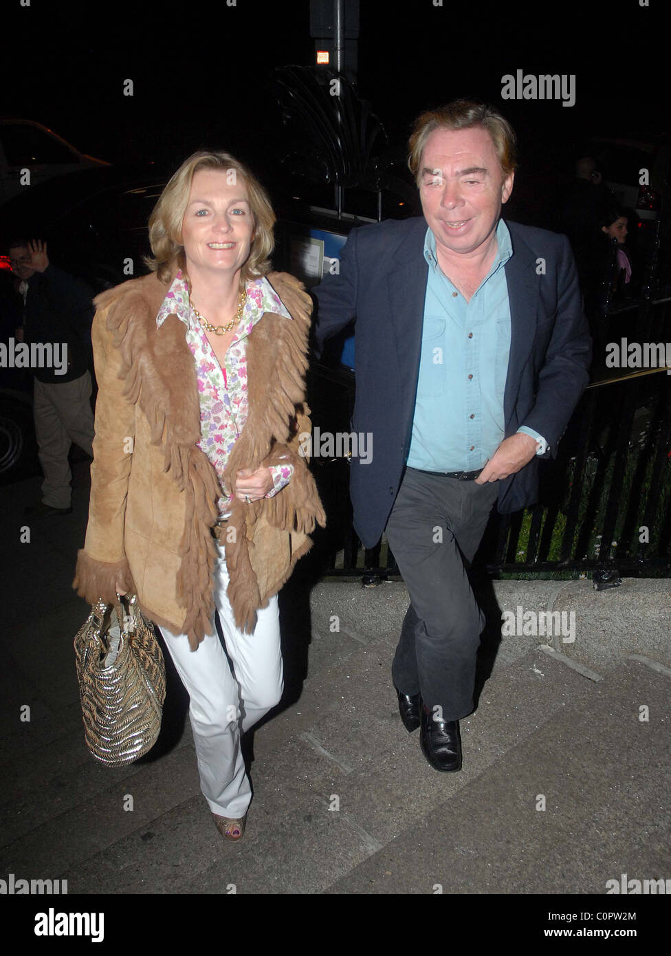 Andrew Lloyd Webber and Madeleine Lloyd Webber arriving at Bentley's ...