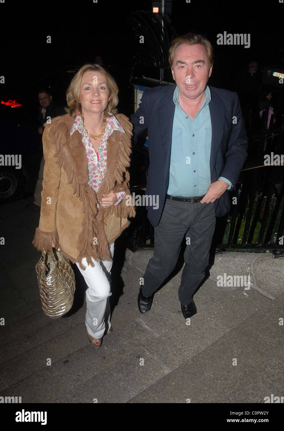 Andrew Lloyd Webber and Madeleine Lloyd Webber arriving at Bentley's ...