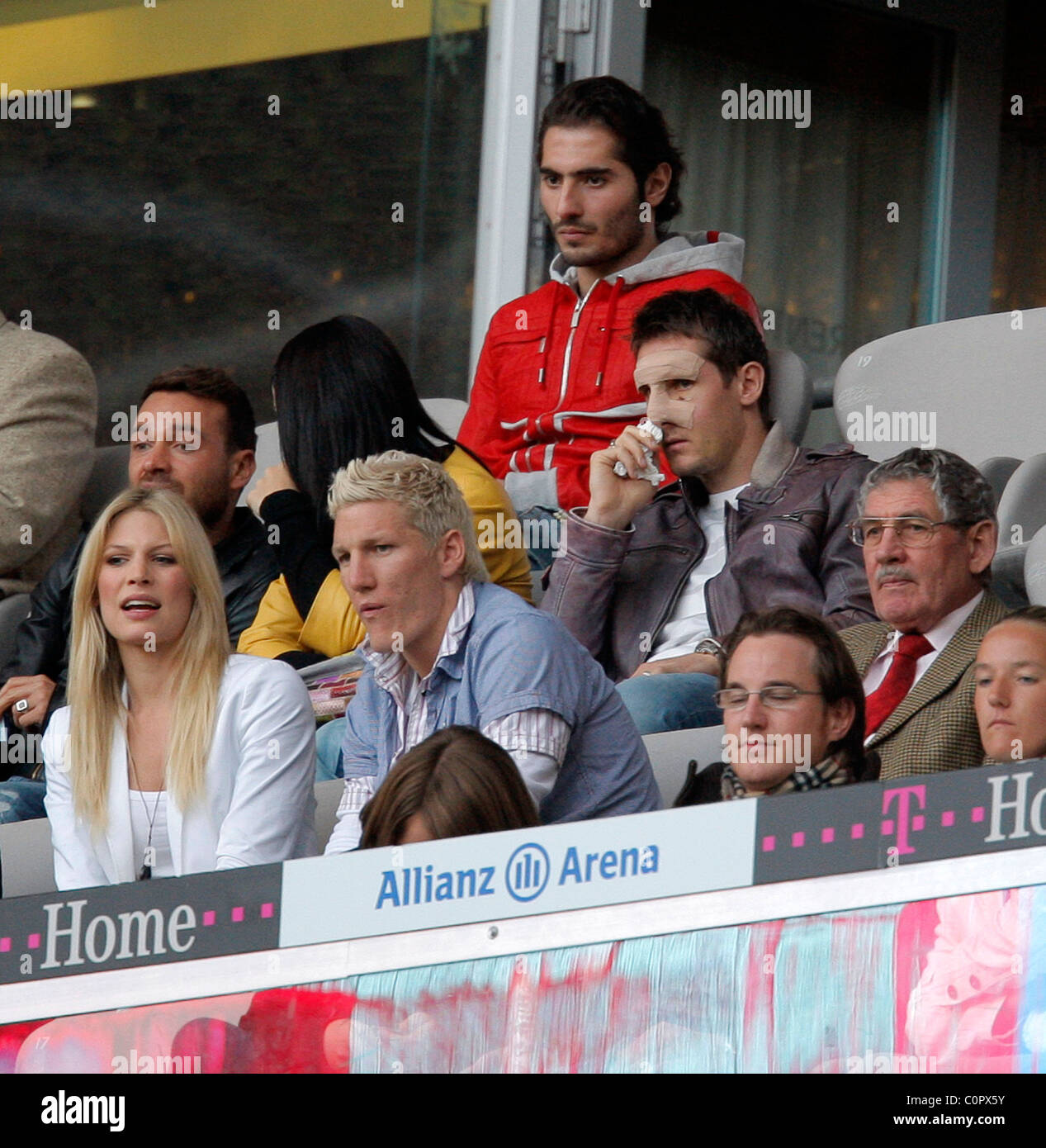 Bastian Schweinsteiger and girlfriend Sarah Bayern Munich v DSC Arminia ...