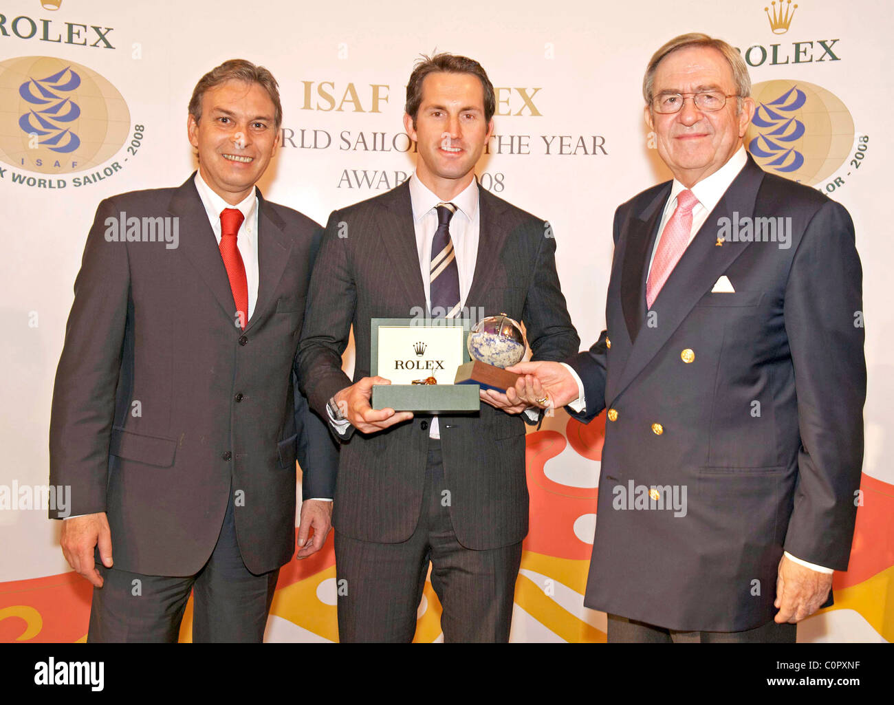 Roland Schuler, Ben Ainslei, King Constantine of Greece ISAF Rolex ...
