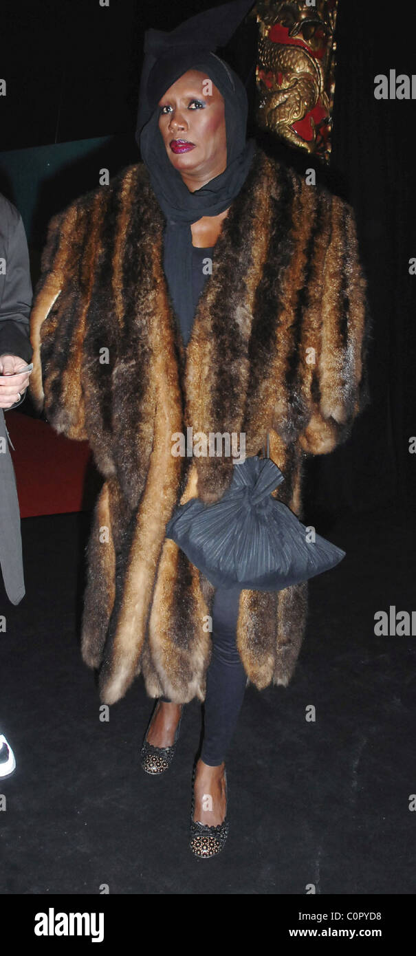 Grace Jones attends Monkey World at the Meridian Gardens, O2 Arena ...