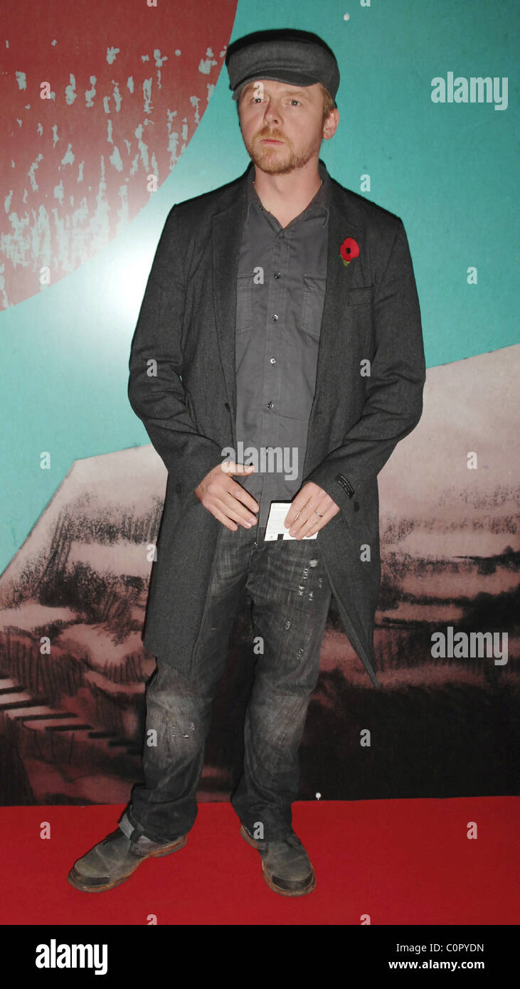 Simon Pegg attends Monkey World at the Meridian Gardens, O2 Arena ...