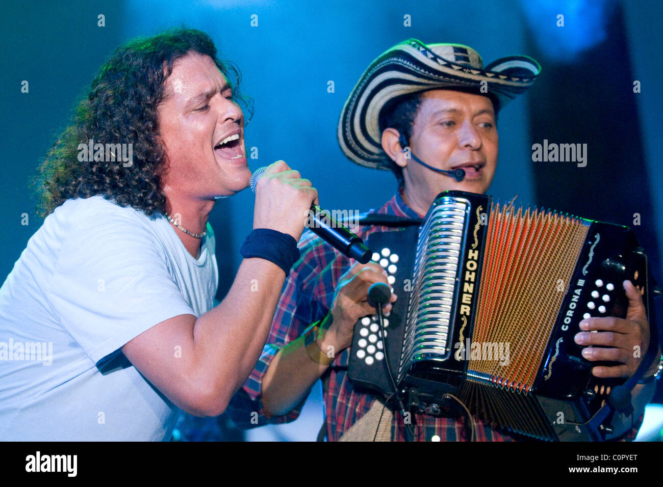 Colombian singer, Carlos Vives at BeLive 2008 in Miami at Jungle Island ...