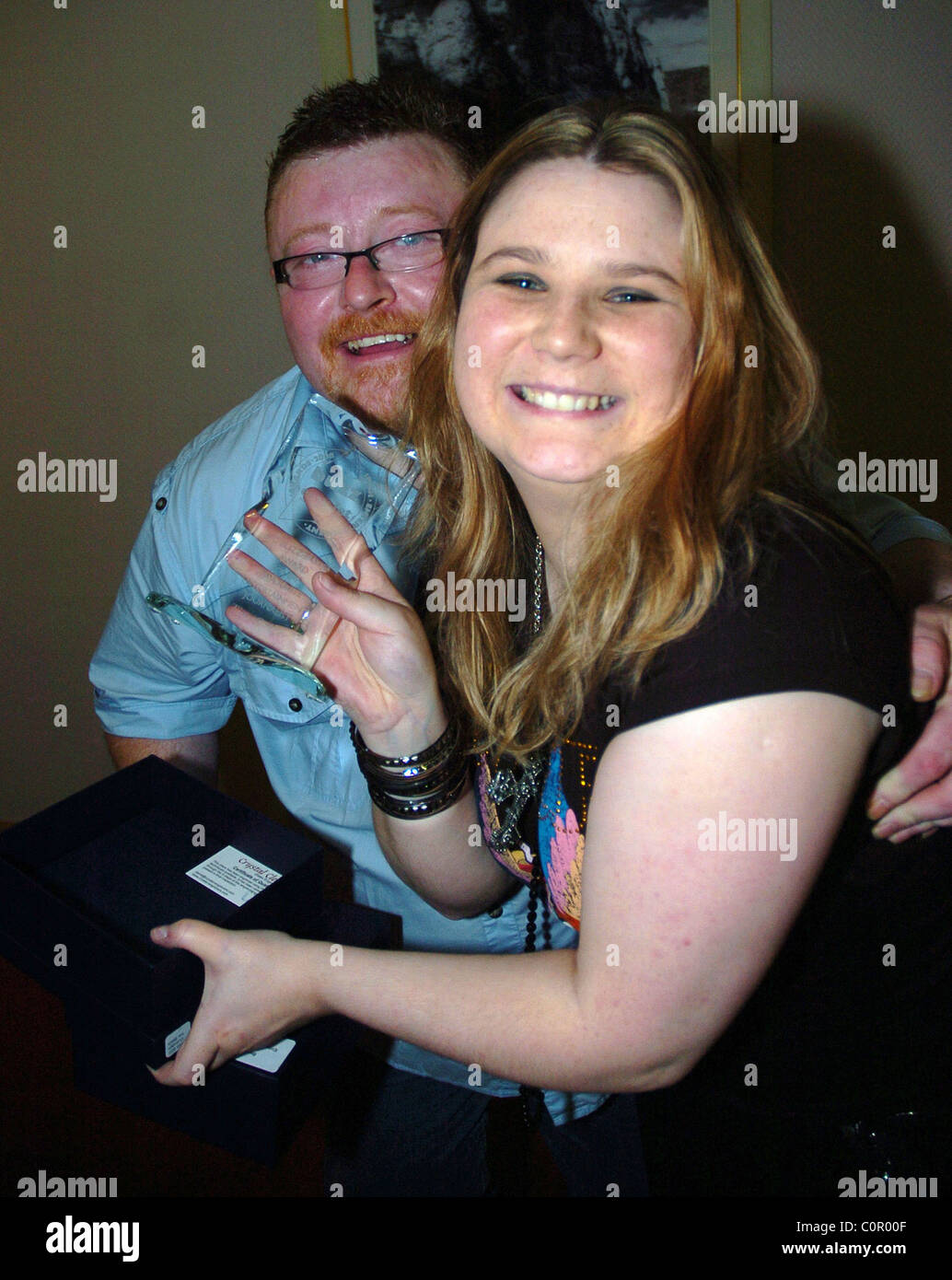 Barry O'Kane and Tina Calder after winning best entertainment ...