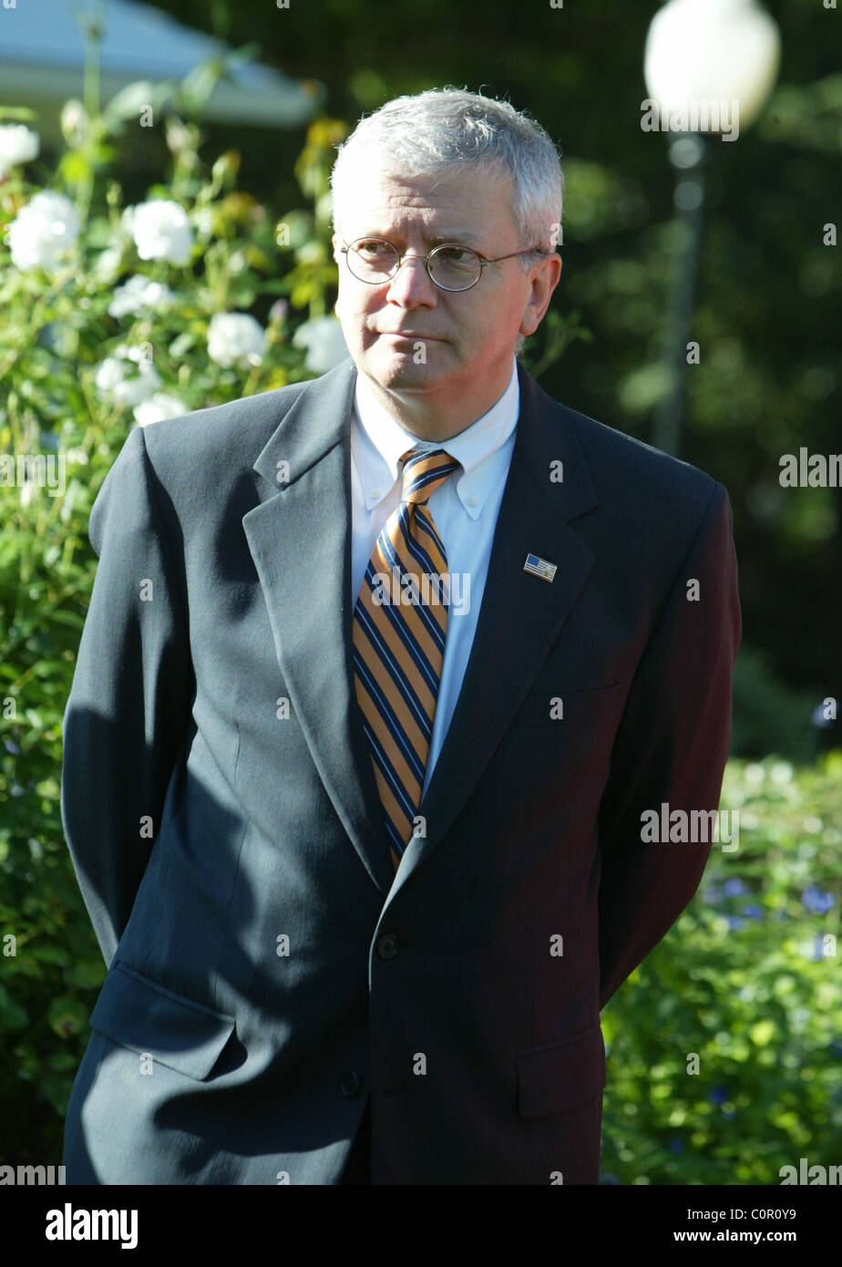 Josh Bolten at a joint press ocnference between the President of the ...