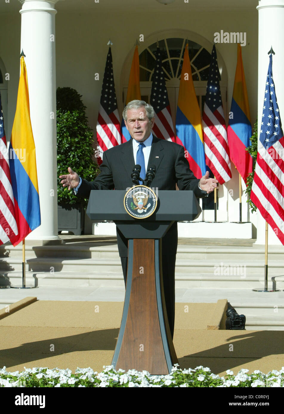President of the United Staes of America George Bush hosts a joint ...