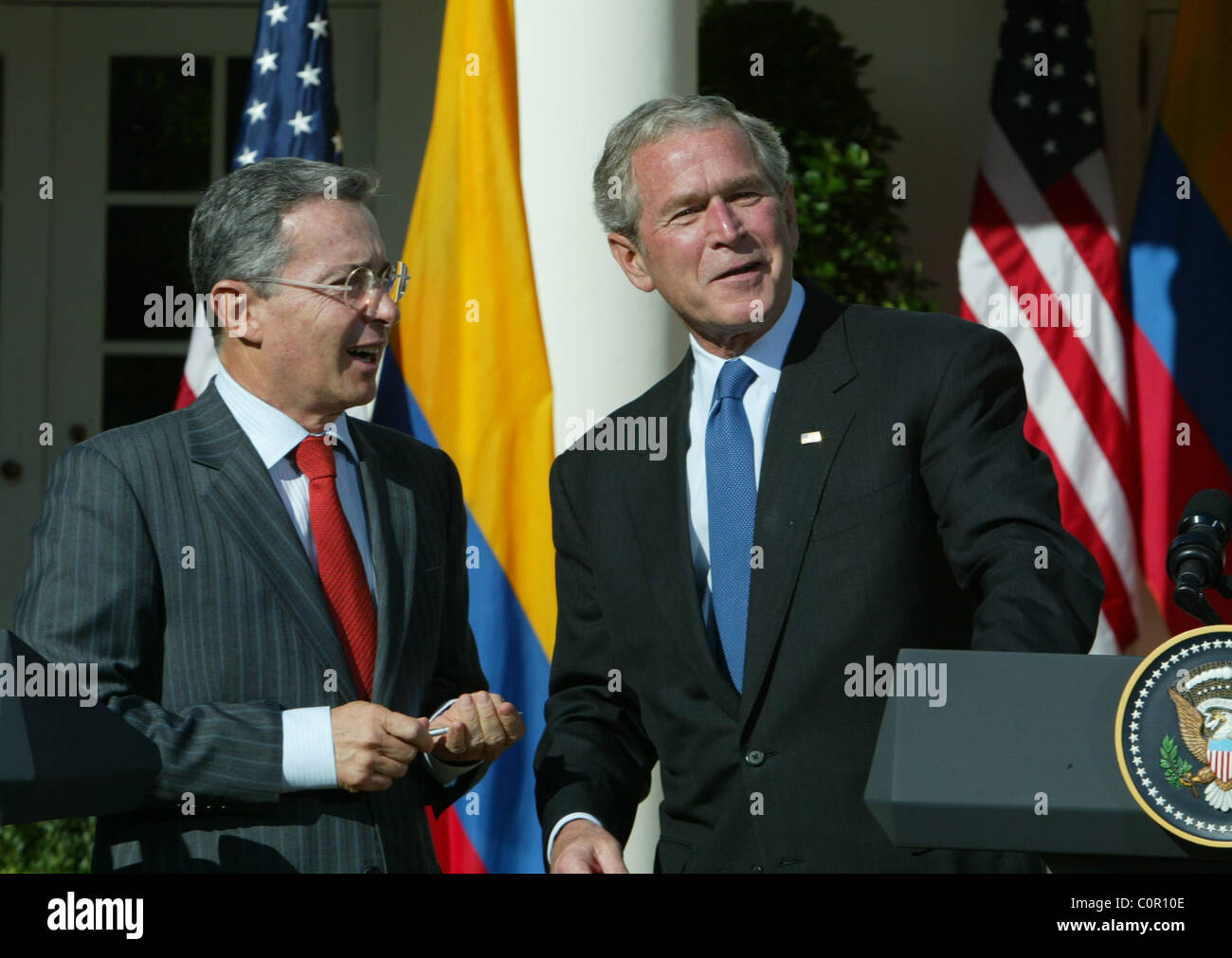 President of the United Staes of America George Bush hosts a joint ...