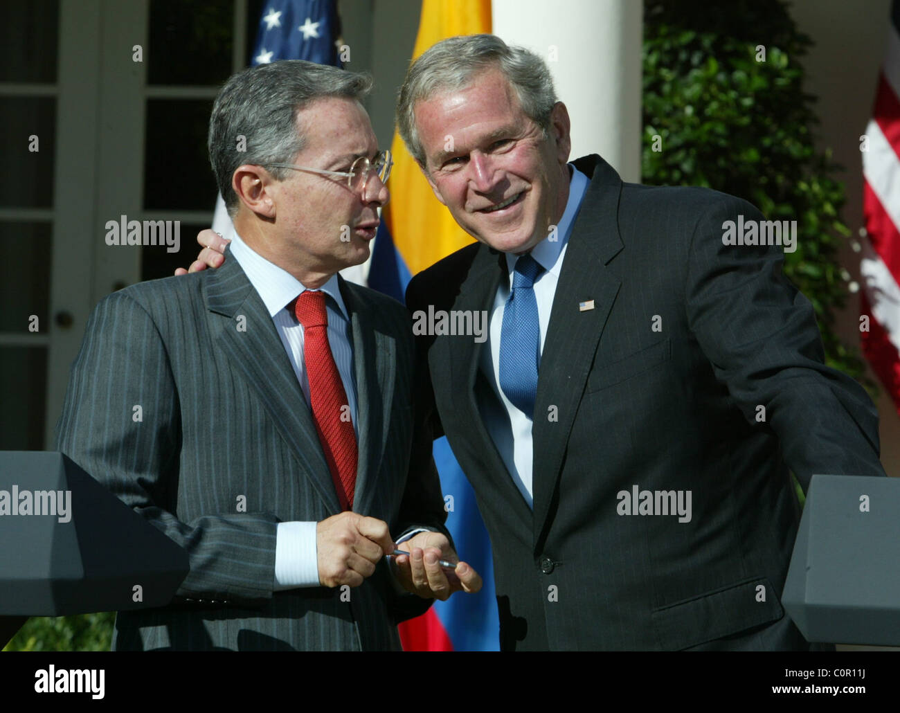 President of the United Staes of America George Bush hosts a joint ...