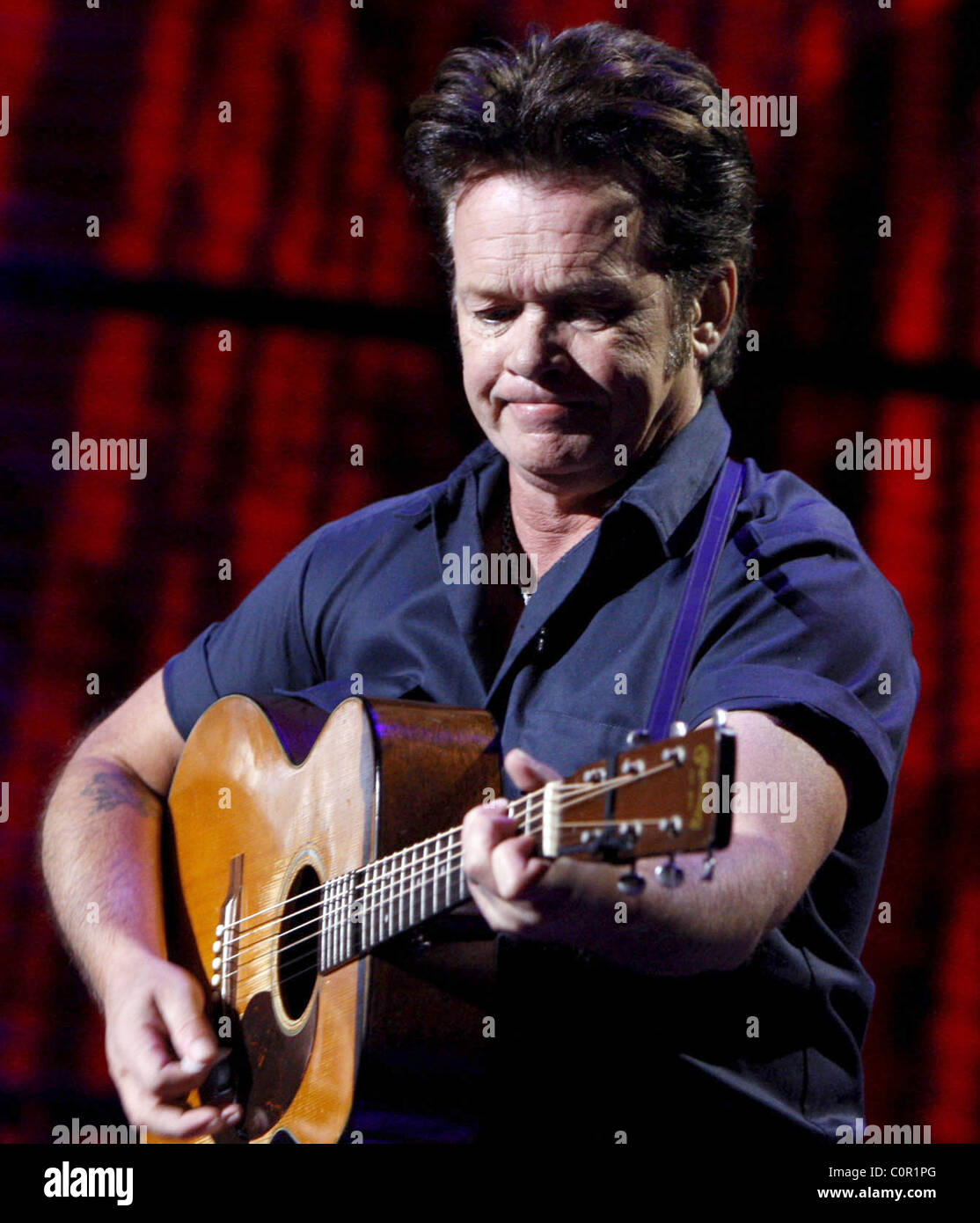 John Mellencamp performs during Farm Aid 2008 at the Comcast Center ...