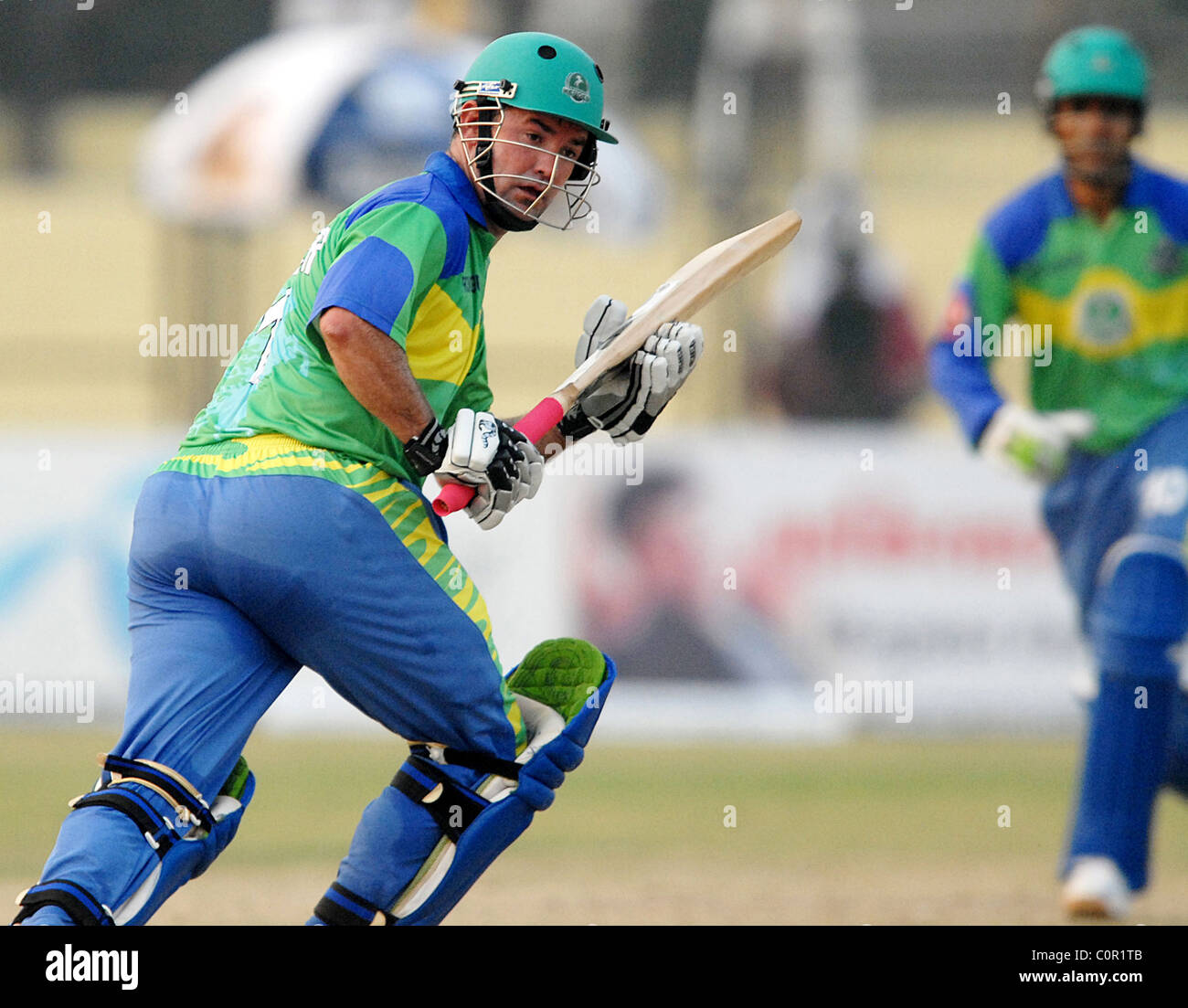 Jimmy Maher Hyderabad Heroes in action against Delhi Giants the during ...